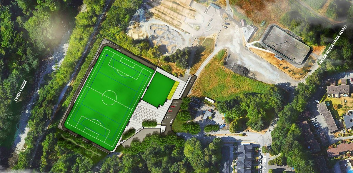 Inter River Park turf field and washrooms